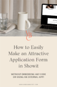 How to Easily Make an Attractive Application Form in Showit